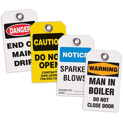 Plastic Colored Tags Safety Hazard