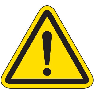 International Symbol Labels - General Warning, Safety Label | Emedco