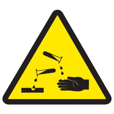 ISO Warning Symbol Labels - Acid | Emedco