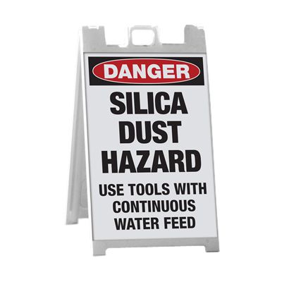 Silica Dust Hazard - Silica Barricade Signs|Seton Canada | Seton.ca