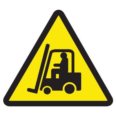 ISO Warning Symbol Labels - Lift Truck Hazard, Vehicle Safety Labels ...