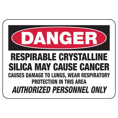 Danger Respirable Crystalline Silica - Silica Safety Sign | Seton | Seton