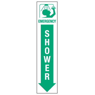Emergency Shower First Aid Equipment Sign|Seton Canada | Seton.ca