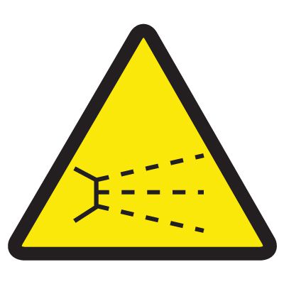 ISO Warning Symbol Labels - Splash Hazard, Safety Labels | Emedco