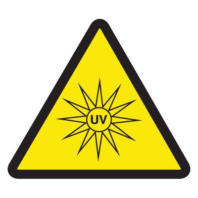 ISO Warning Symbol Labels - UV Hazard, Safety Labels | Emedco