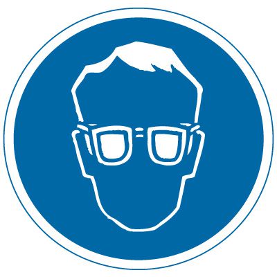 International Symbol Labels - Eye Protection Required | Emedco