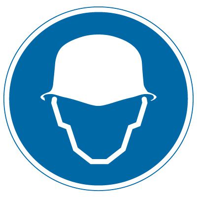 International Symbol Labels - Wear Head Protection | Emedco