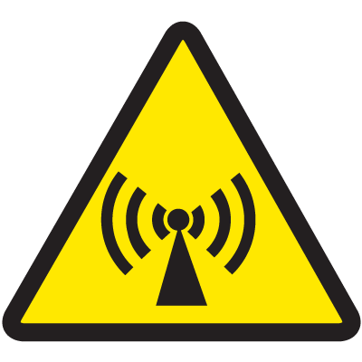 ISO Warning Symbol Labels - Radio Frequency Hazard | Emedco