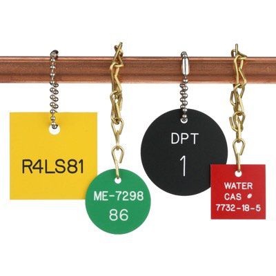 Custom Engraved Plastic Valve Tags, Engraved Tags | Emedco