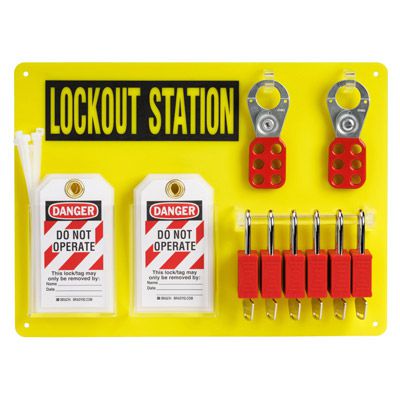 6-Lock Lockout Board with Nylon Safety Lockout Padlocks | Seton