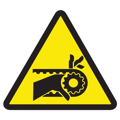 ISO Labels - Chain Drive Entanglement Hazard | Seton Canada | Seton.ca
