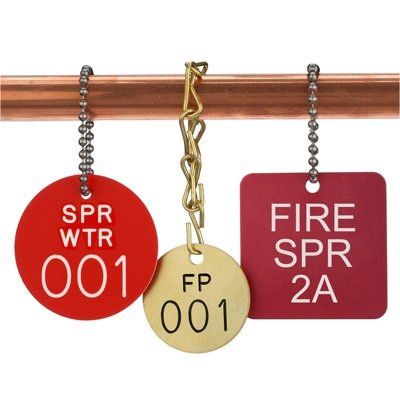 Custom Fire Sprinkler Valve ID Tags | Emedco