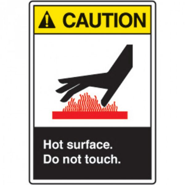 Caution Signs - Hot Surface Do Not Touch | Seton Canada | Seton.ca