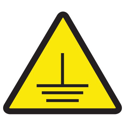 ISO Safety Labels - Electric Ground Hazard | Seton Canada | Seton.ca