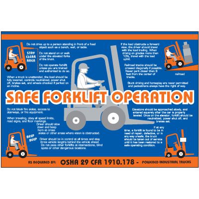 Safe Forklift Operation Wallchart | Emedco