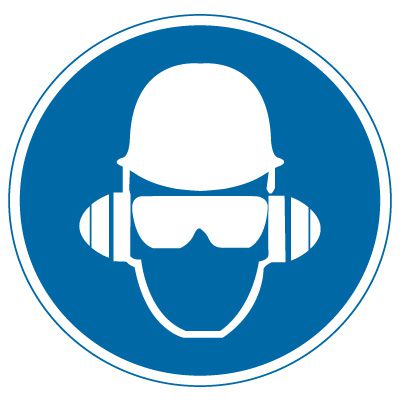 ISO Labels - Wear Head, Hearing & Eye Protection | Seton Canada | Seton.ca