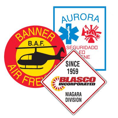 Custom Hard Hat Safety Labels On A Roll, Custom Labels | Emedco