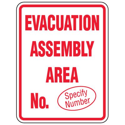 Custom Heavy-Duty Evacuation Sign | Seton