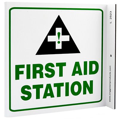 First Aid Station L-Style Sign | Seton