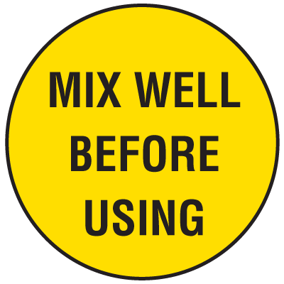 Mix Well Before Using Inventory Shipping Dots | Seton