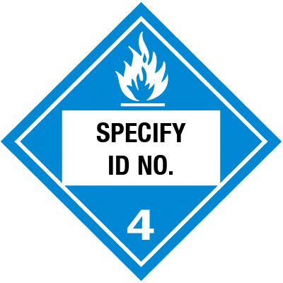 Custom Class 4 Flammable DOT Placard | Emedco