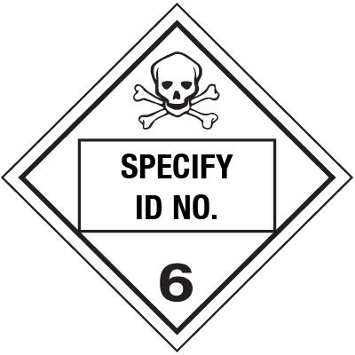 Custom Class 6 Toxic DOT Placard | Seton