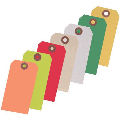 Custom Printed Heavy Duty Colored Paper Tags | Emedco