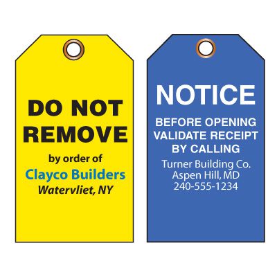 Custom Printed Plastic Tags | Seton