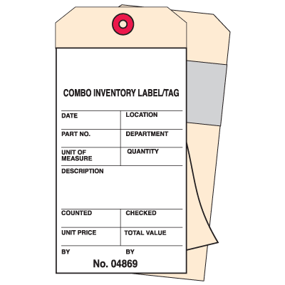 2-Part Carbonless Combo Inventory Tags|Seton Canada | Seton.ca