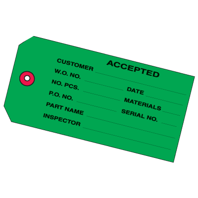 Accepted Inventory Tags | Seton
