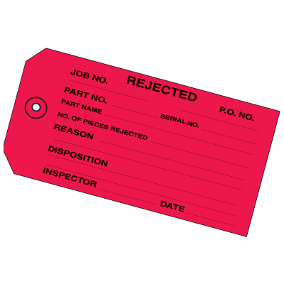 Rejected Inventory Tags | Seton