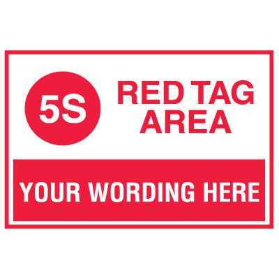 Custom Red Tag Area Signs | Seton