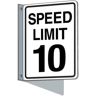 Flanged Traffic Signs - Speed Limit 10 mph|Seton Canada | Seton.ca