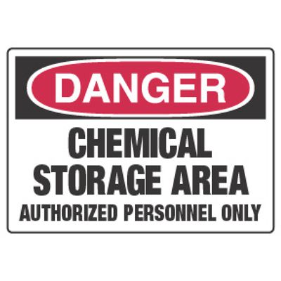 Danger Signs - Chemical Storage Area | Seton Canada | Seton.ca
