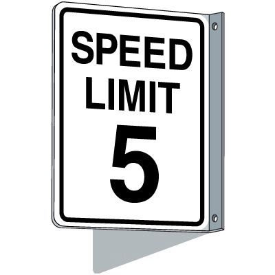 Flanged Traffic Signs - Speed Limit 5 mph|Seton Canada | Seton.ca