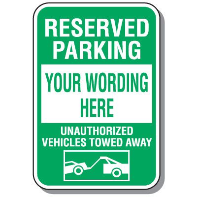 Custom Parking Signs - Design Your Own Parking & No Parking Signs | Seton
