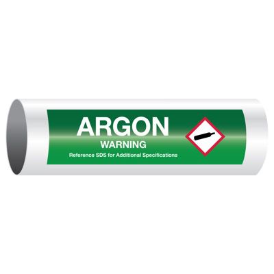 Warning Argon - GHS Pipe Markers | Emedco