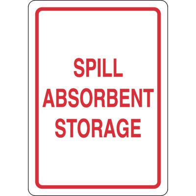 Spill Absorbent Storage Sign | Emedco