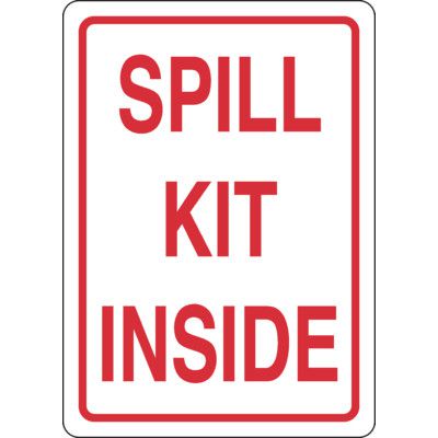 Spill Sign - Spill Kit Inside|Seton Canada | Seton.ca