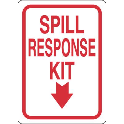 Spill Sign - Spill Response Kit (With Arrow Down)|Seton Canada | Seton.ca