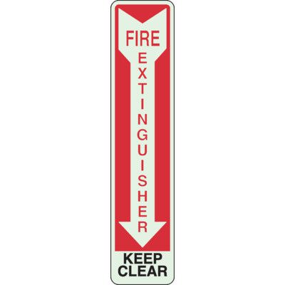 Slim-Line Fire Extinguisher Labels - Do Not Block | Emedco