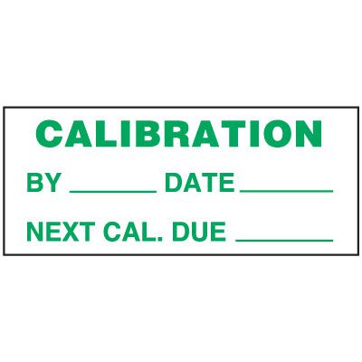 Calibration Removable Write-On Status Labels | Seton | Seton