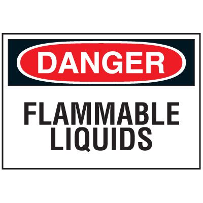 Chemical Hazard Labels - Danger, Flammable Liquids | Emedco