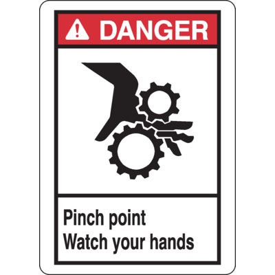 Danger - Pinch Point Watch Your Hands Sign | Seton Canada | Seton.ca