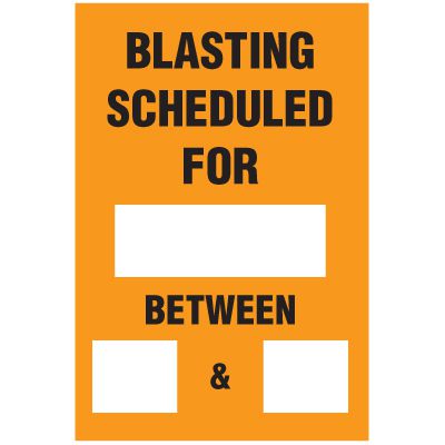 Blast Schedule Signs, A Frame Signs | Emedco
