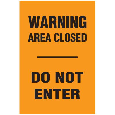 Area Closed Signs, Folding Signs | Emedco