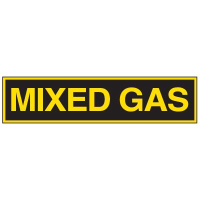 Chemical Hazard Labels - Mixed Gas | Emedco