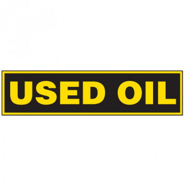 Chemical Hazard Labels - Used Oil, Horizontal | Emedco