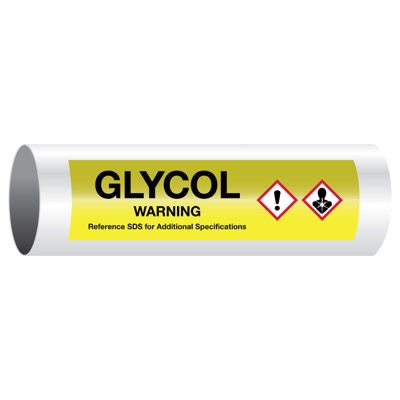 Warning Glycol Pipe Markers, GHS Pipemarkers | Seton | Seton