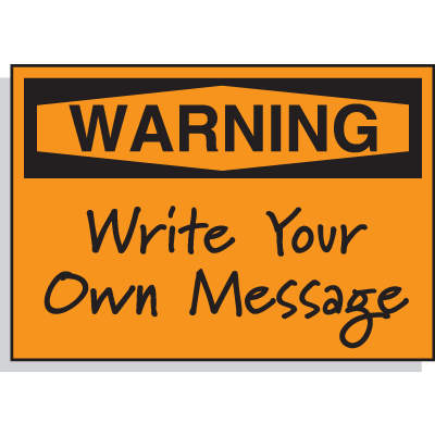 Hazard Warning Labels - Warning Header Only from Seton.com, Stock items ...